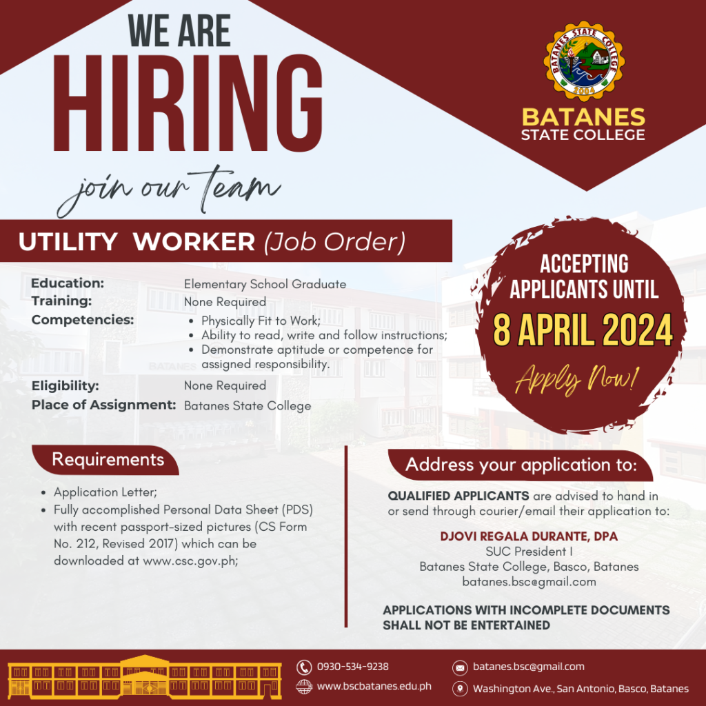 Careers | Batanes State College